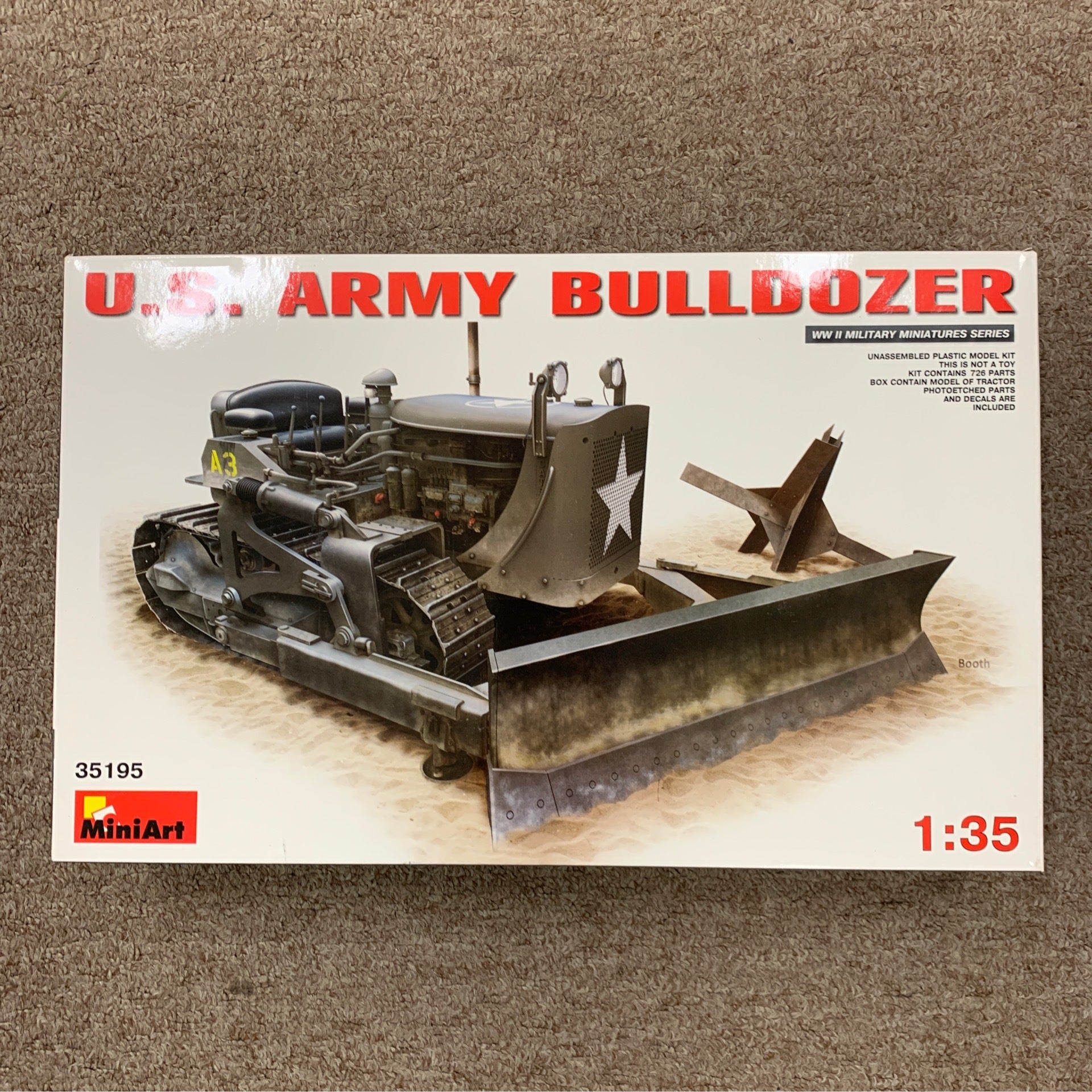 Miniart 1/35 US Army Bulldozer model kit 35195 | Frontline Model Kits ...