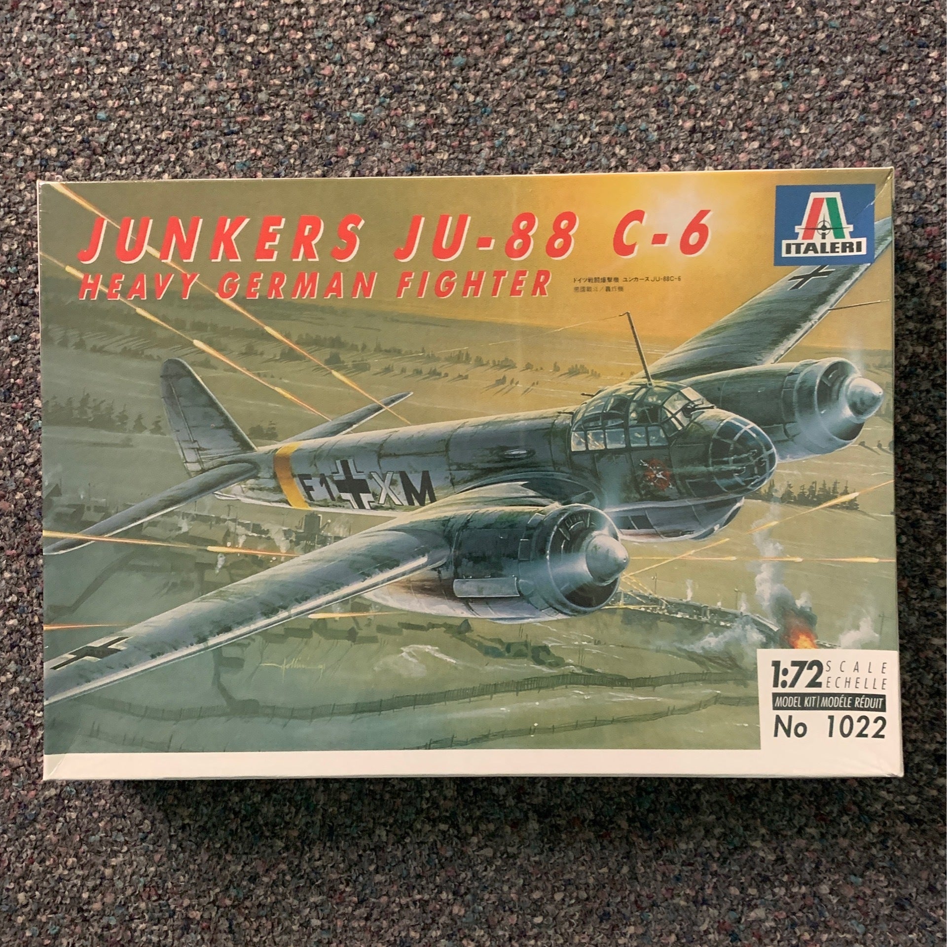 Italeri 1/72 Junkers JU-88 C-6 Heavy German Fighter model kit 1022 ...