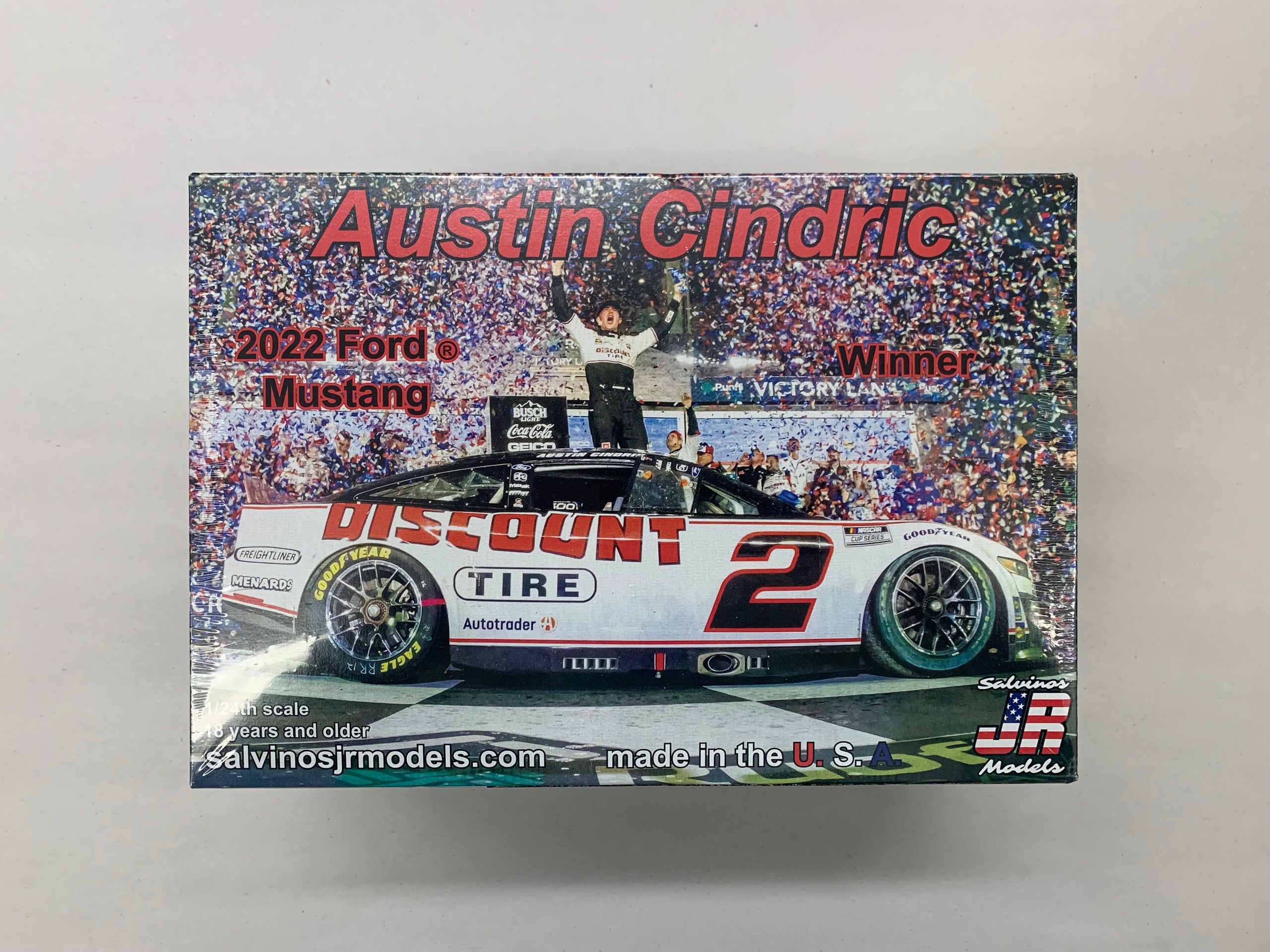 Salvinos JR 1/24 Austin Cindric Nascar 2022 Ford Mustang model kit ...