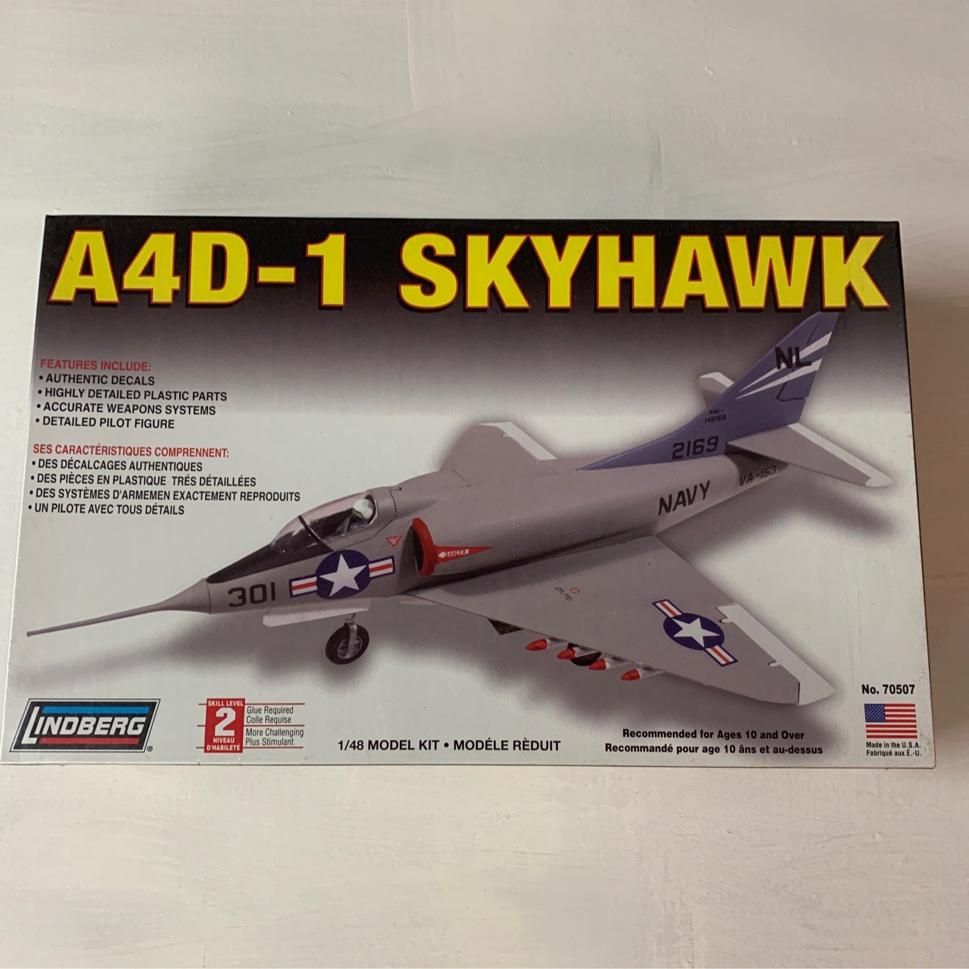 Lindberg 1/48 A4D-1 SkyHawk plane model kit 70507 | Frontline Model ...
