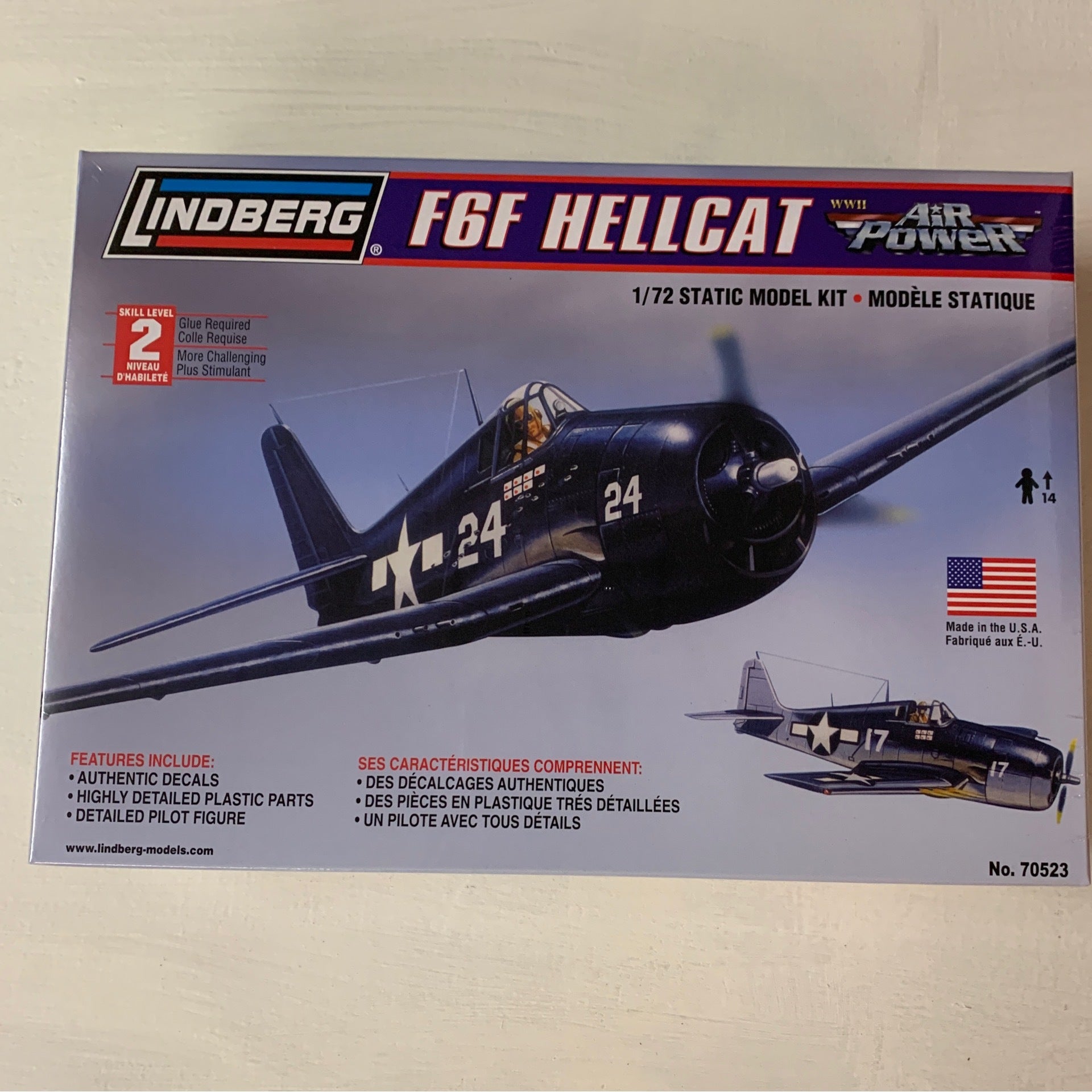 Lindberg 1/72 F6F Hellcat plane model kit 70523 | Frontline Model Kits ...