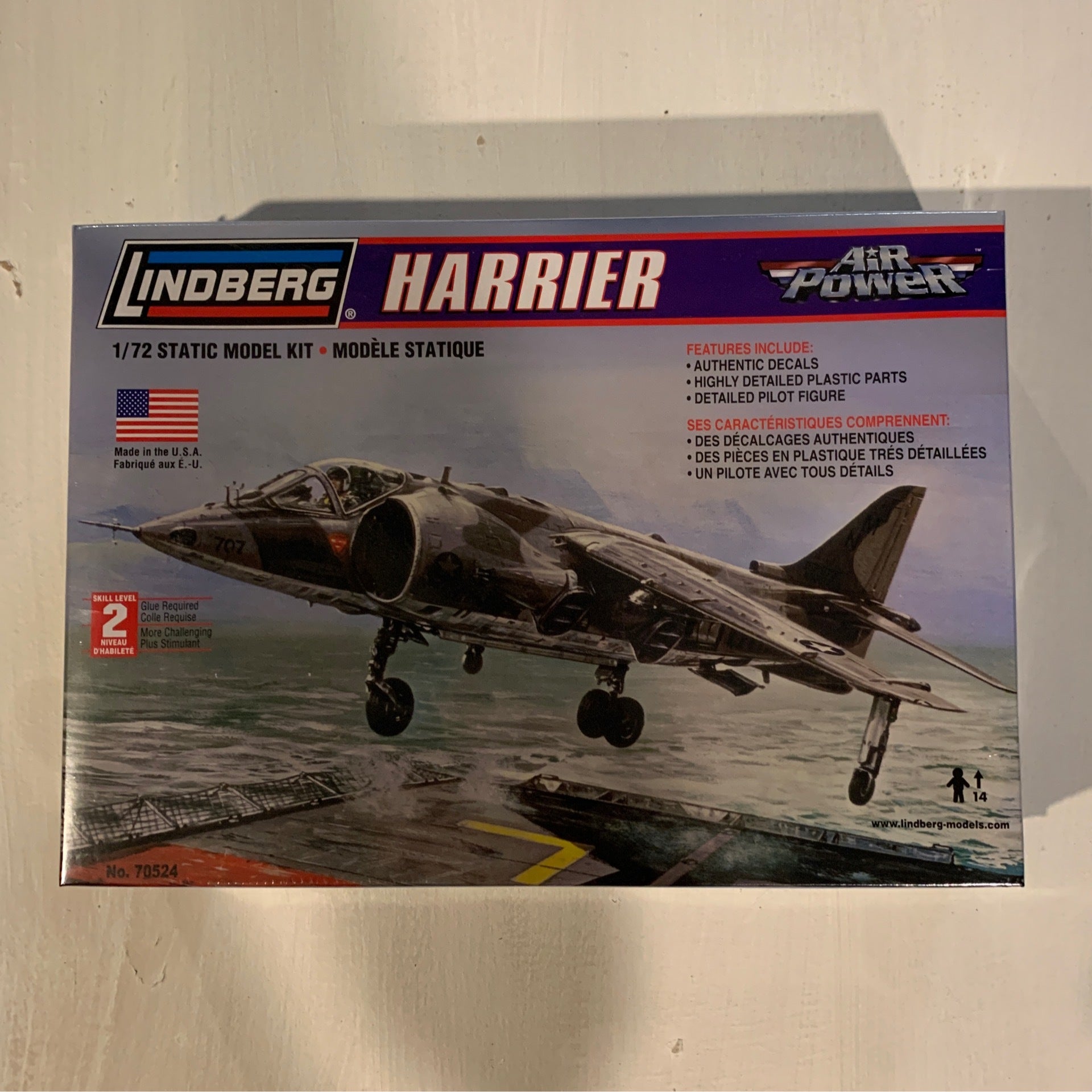 Lindberg 1/72 Harrier plane model kit 70524 | Frontline Model Kits ...